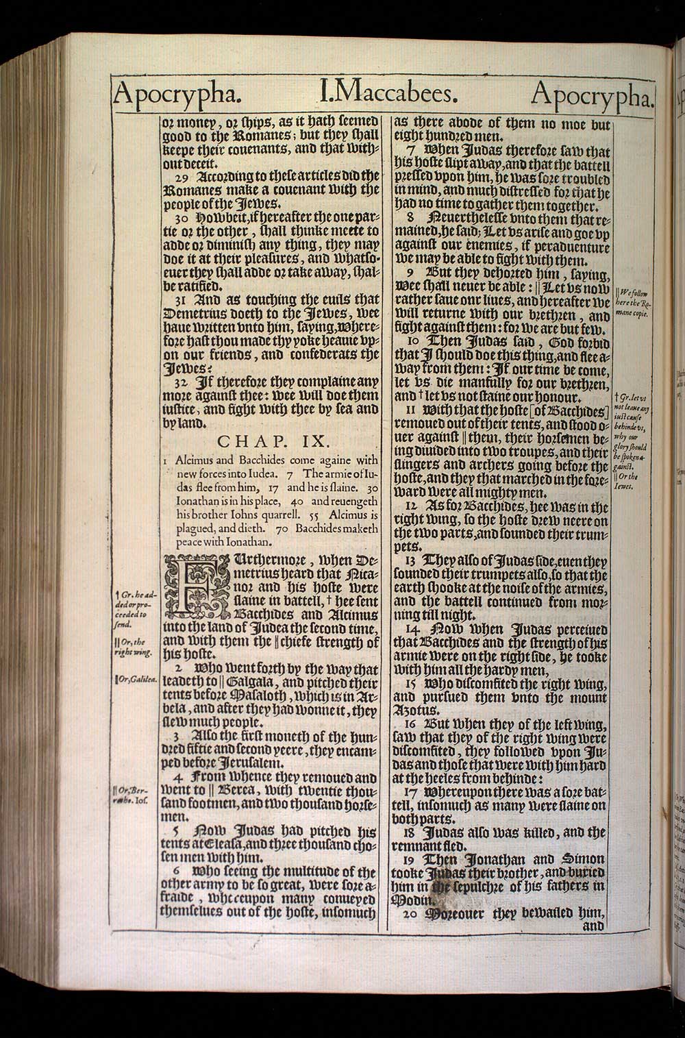 THE FIRST BOOKE OF THE MACCABEES. (ORIGINAL 1611 KJV)