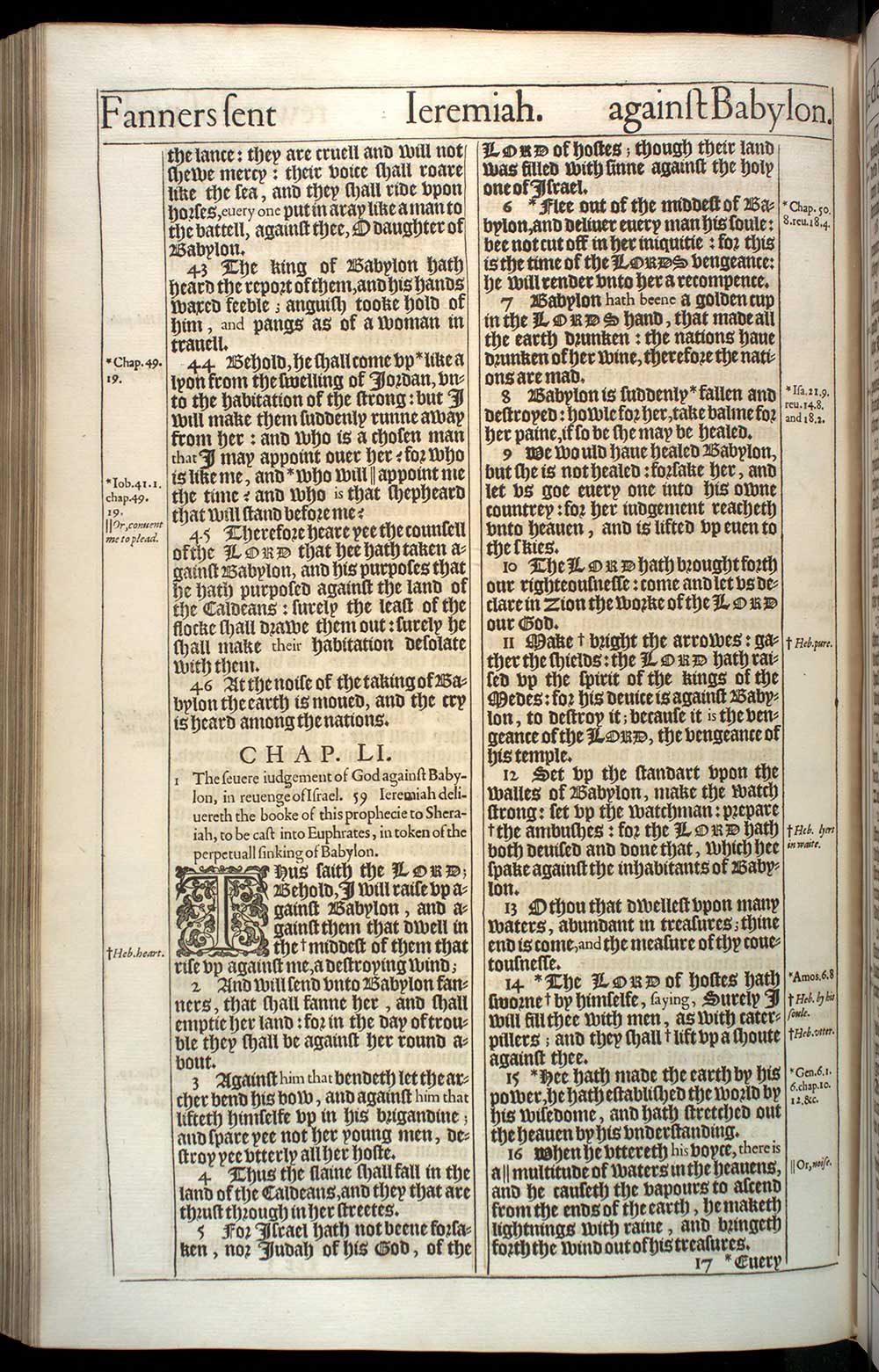 THE BOOKE OF THE PROPHET IEREMIAH. (ORIGINAL 1611 KJV)