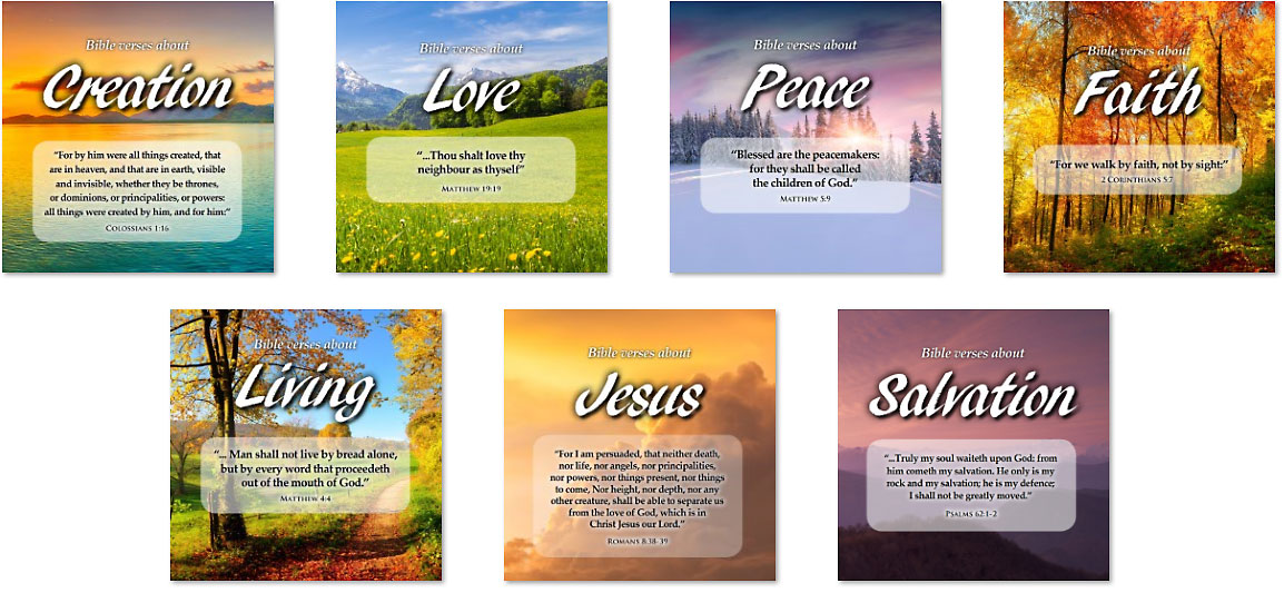 Inspirational Bible Verses and Pictures Book